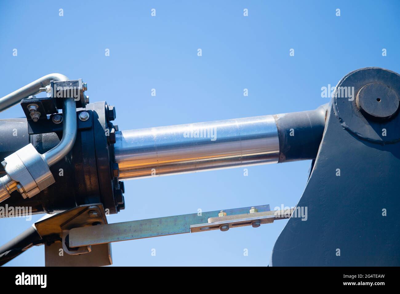 Pneumatic cylinder piston for machinery technology tipper. Concept ...