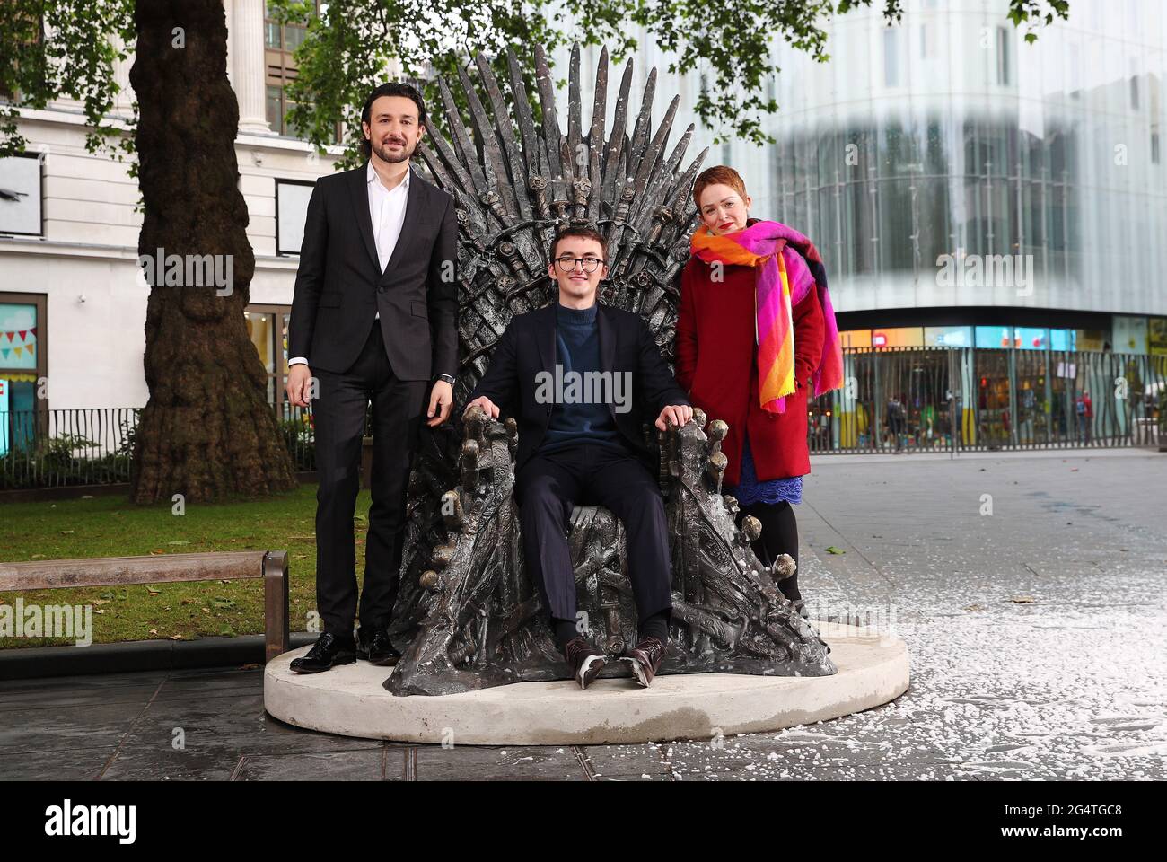 London, UK. Alex Zane, Isaac Hempstead Wright (who played Bran Stark ...