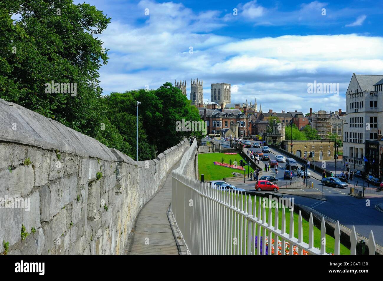 View to the Medieval York Minster from the Bar Walls Stock Photo - Alamy