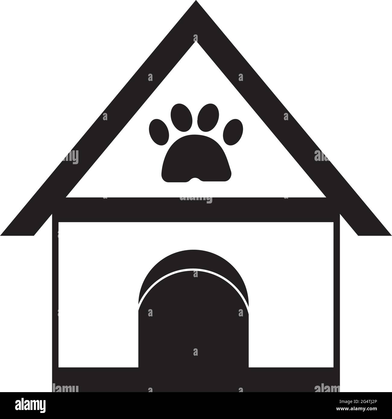 Dog house logo with white background vector Stock Vector Image & Art ...