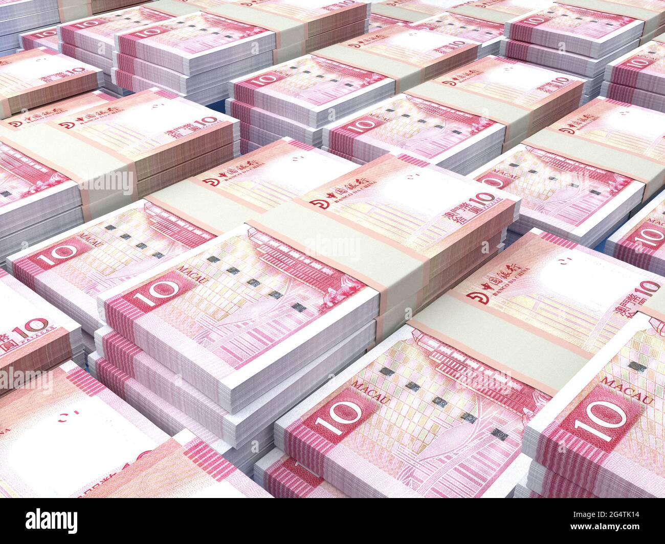 Money of Macao. Macanese pataca bills. MOP banknotes. 10 patacas ...