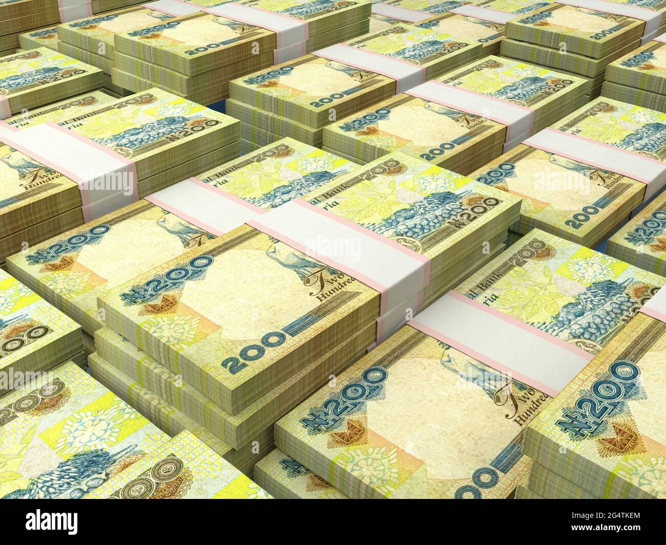 Money of Nigeria. Nigerian naira bills. NGN banknotes. 200 polymer ...