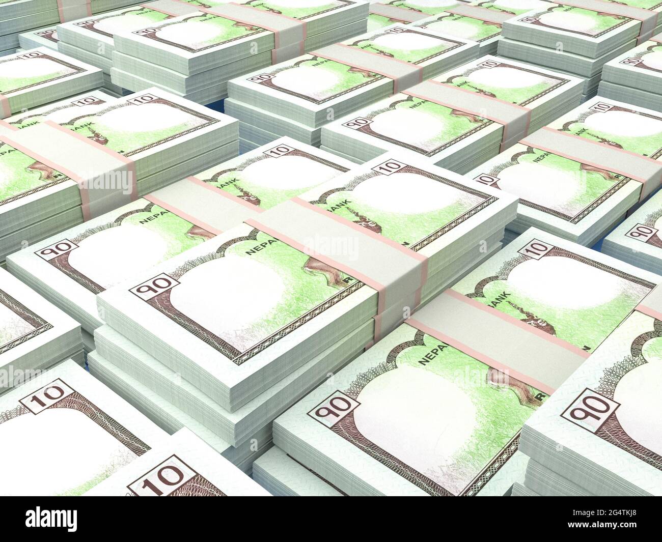 Money of Nepal. Nepalese rupee bills. NPR banknotes. 10 Rs. Business ...