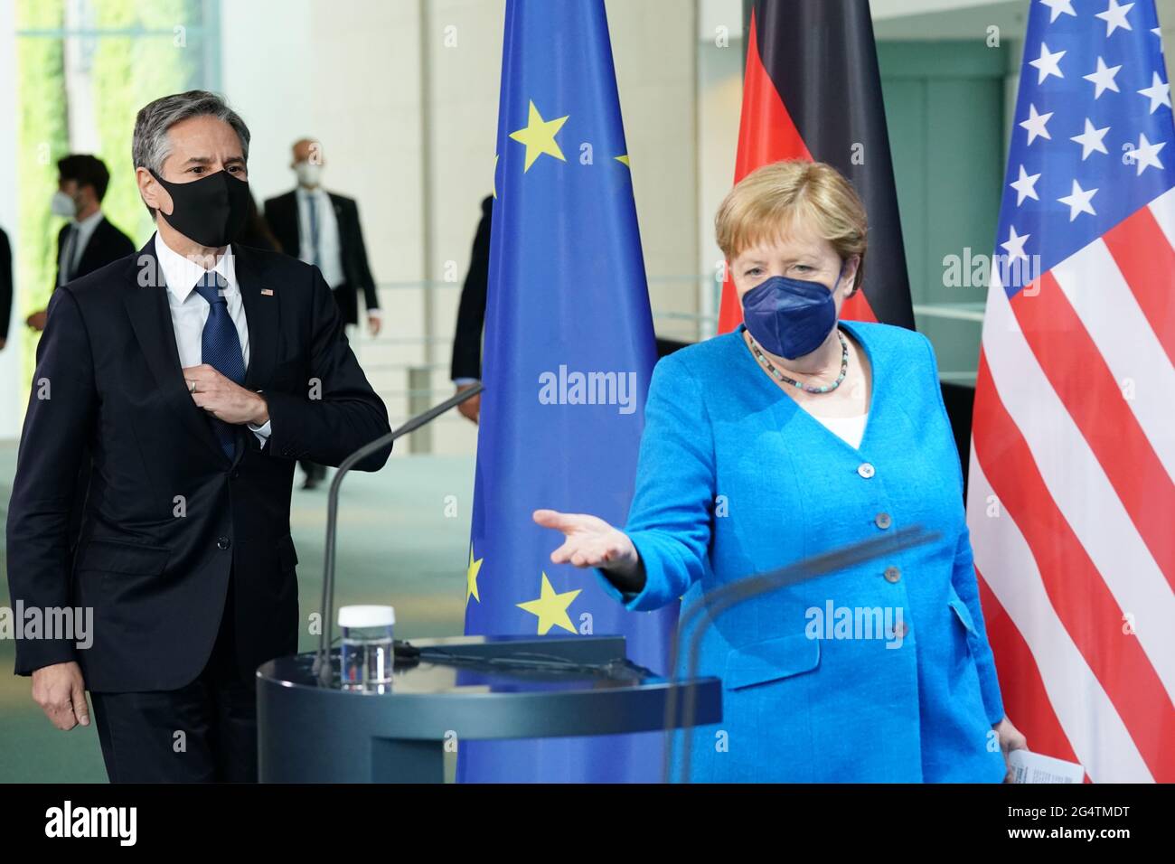 Berlin, Germany. 23rd June, 2021. German Chancellor Angela Merkel (CDU ...