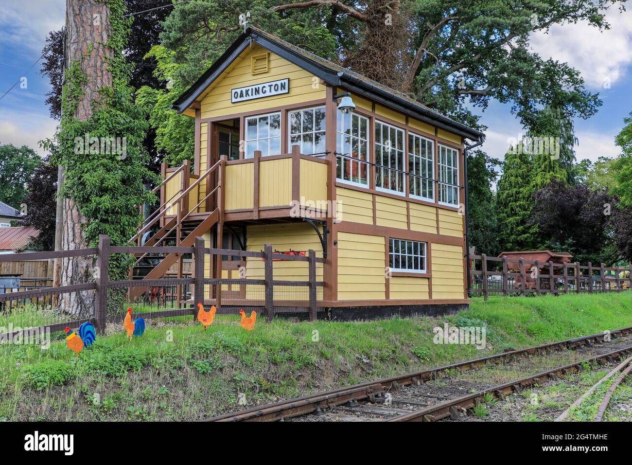 An old signal box from Oakington, Cambridgeshire, at the Bressingham ...