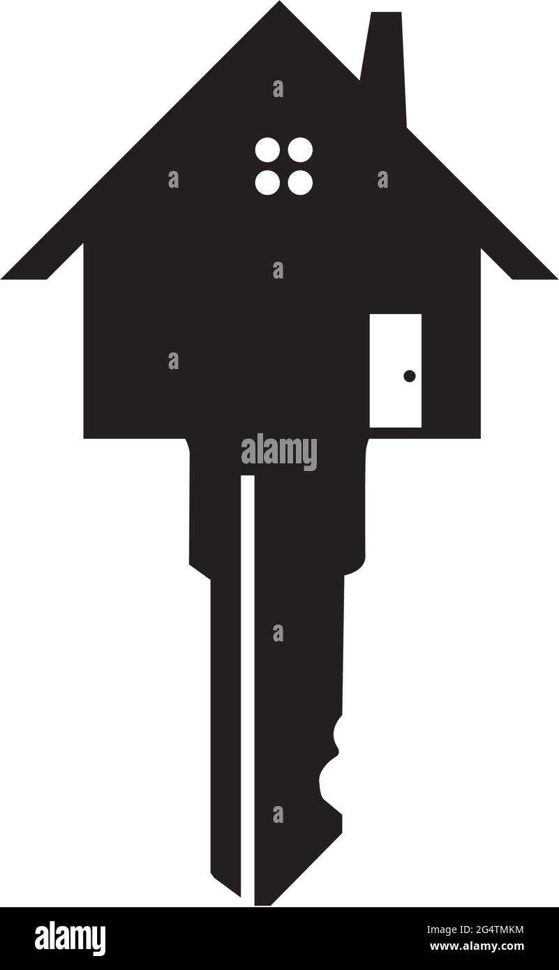 Home logo key template with white background vector Stock Vector Image ...