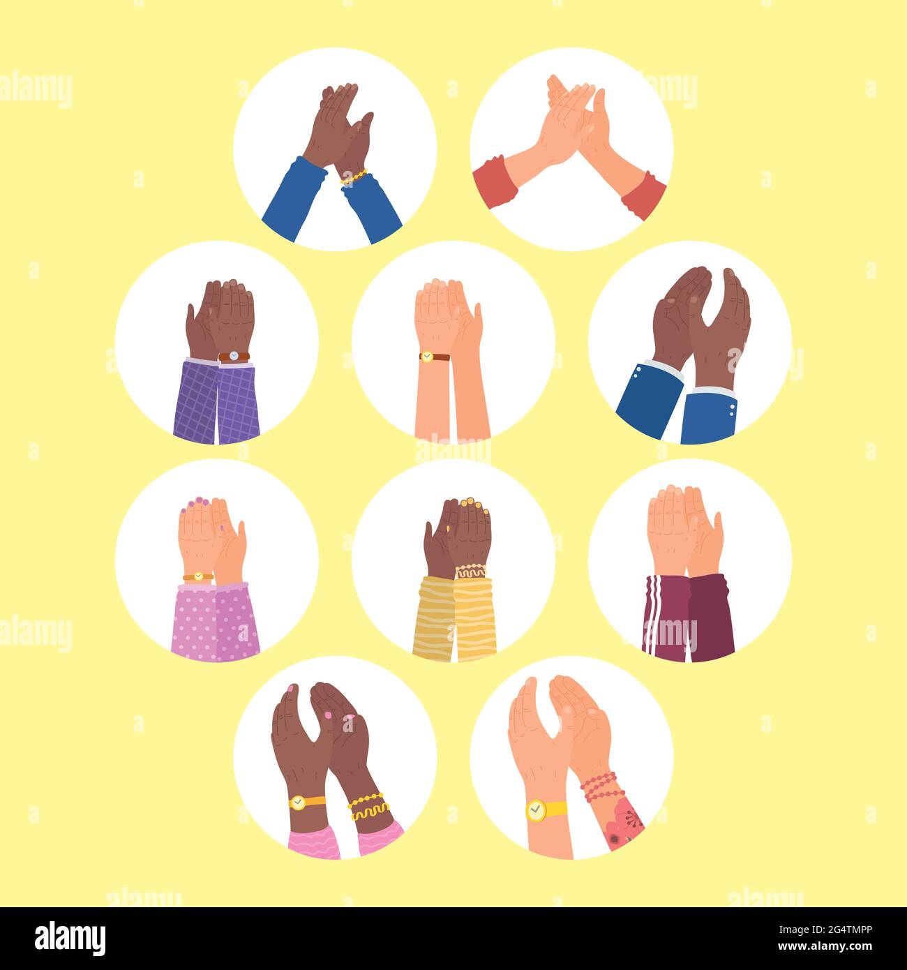 Clapping icon Stock Vector Images - Alamy