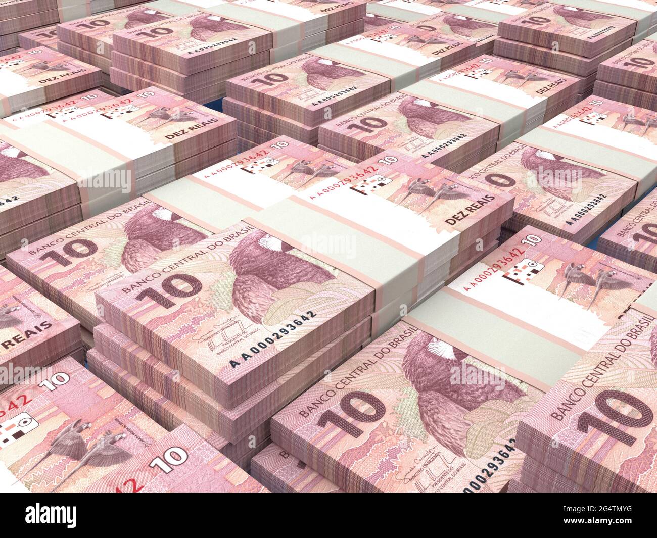 Money of Brazil. Brazilian real bills. BRL banknotes. 10 reals ...