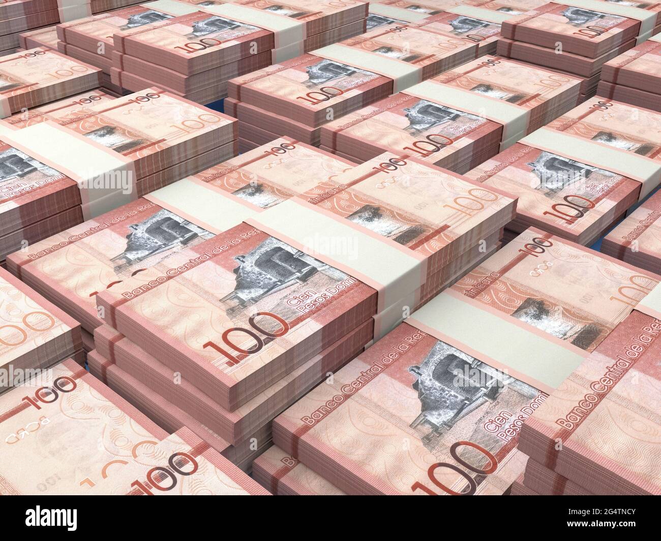 Money of Dominican Republic. Dominican peso bills. DOP banknotes. 100 ...