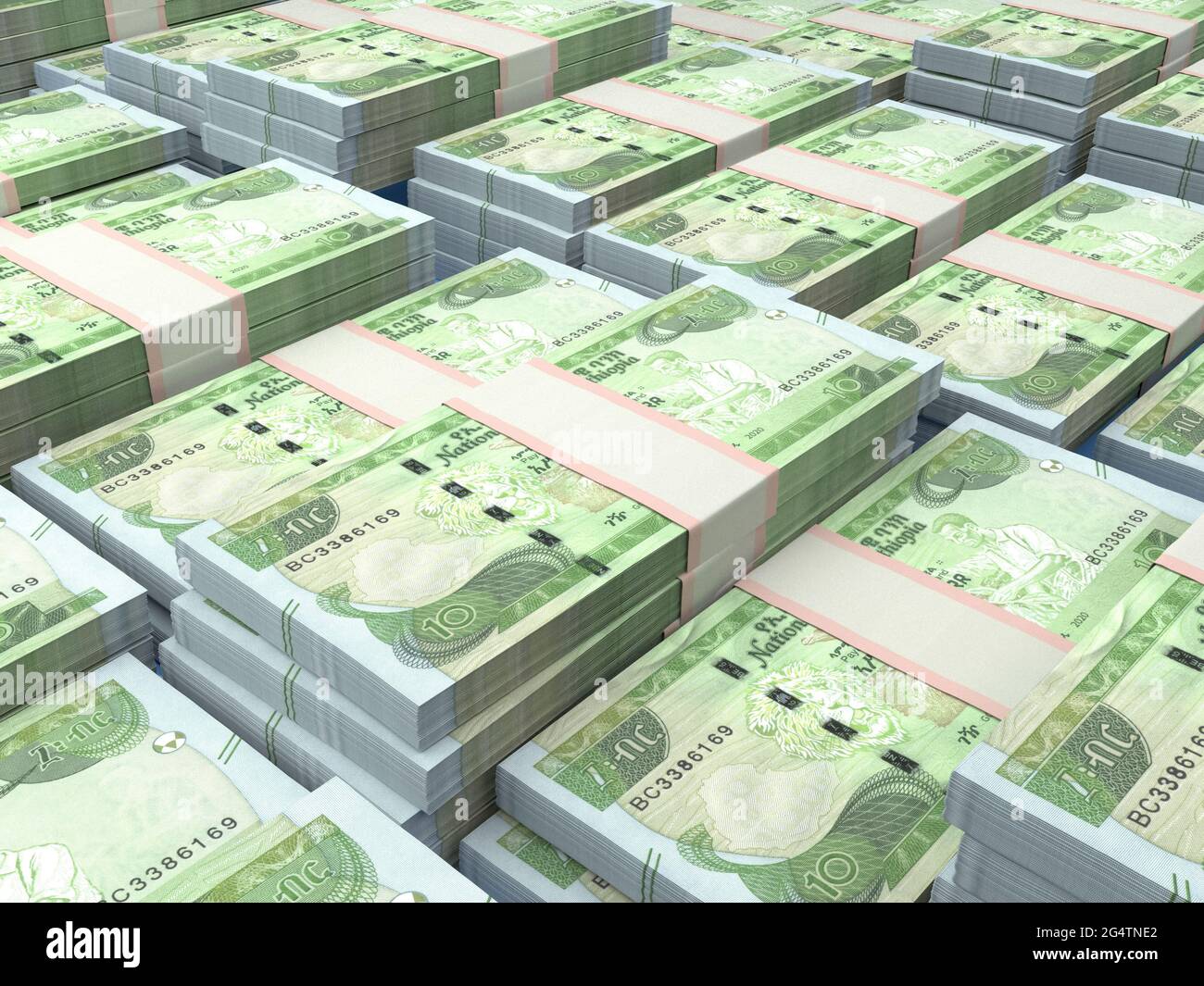 Money of Ethiopia. Ethiopian birr bills. ETB banknotes. 10 birr notes ...