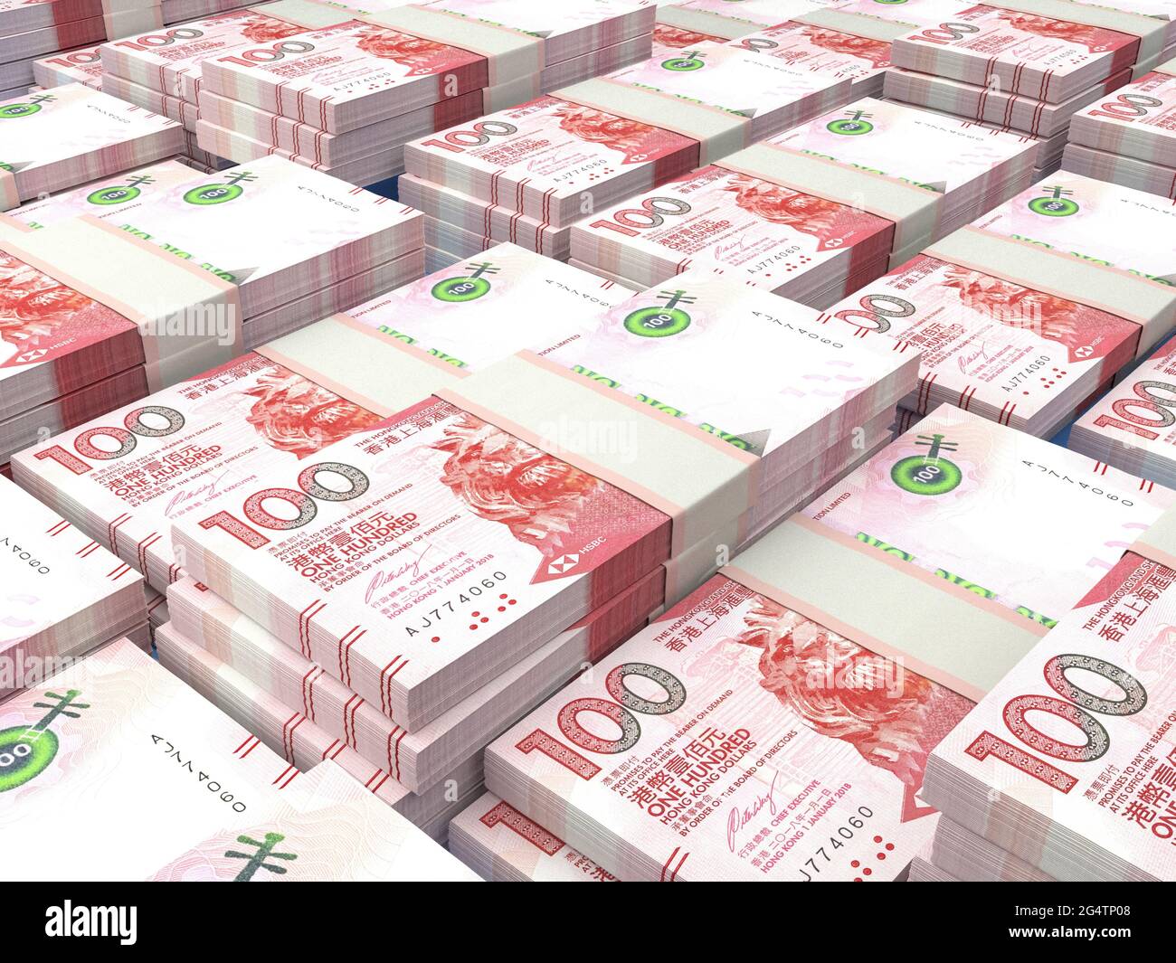 Money of Hong Kong. Hong Kong dollar bills. HKDHSBC banknotes. 100 ...