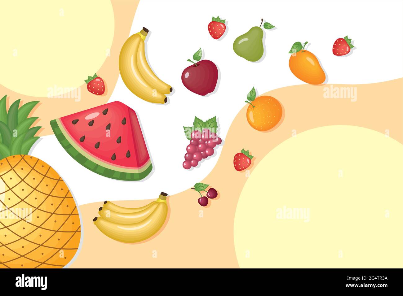healthy organic fruits icon group Stock Vector Image & Art - Alamy