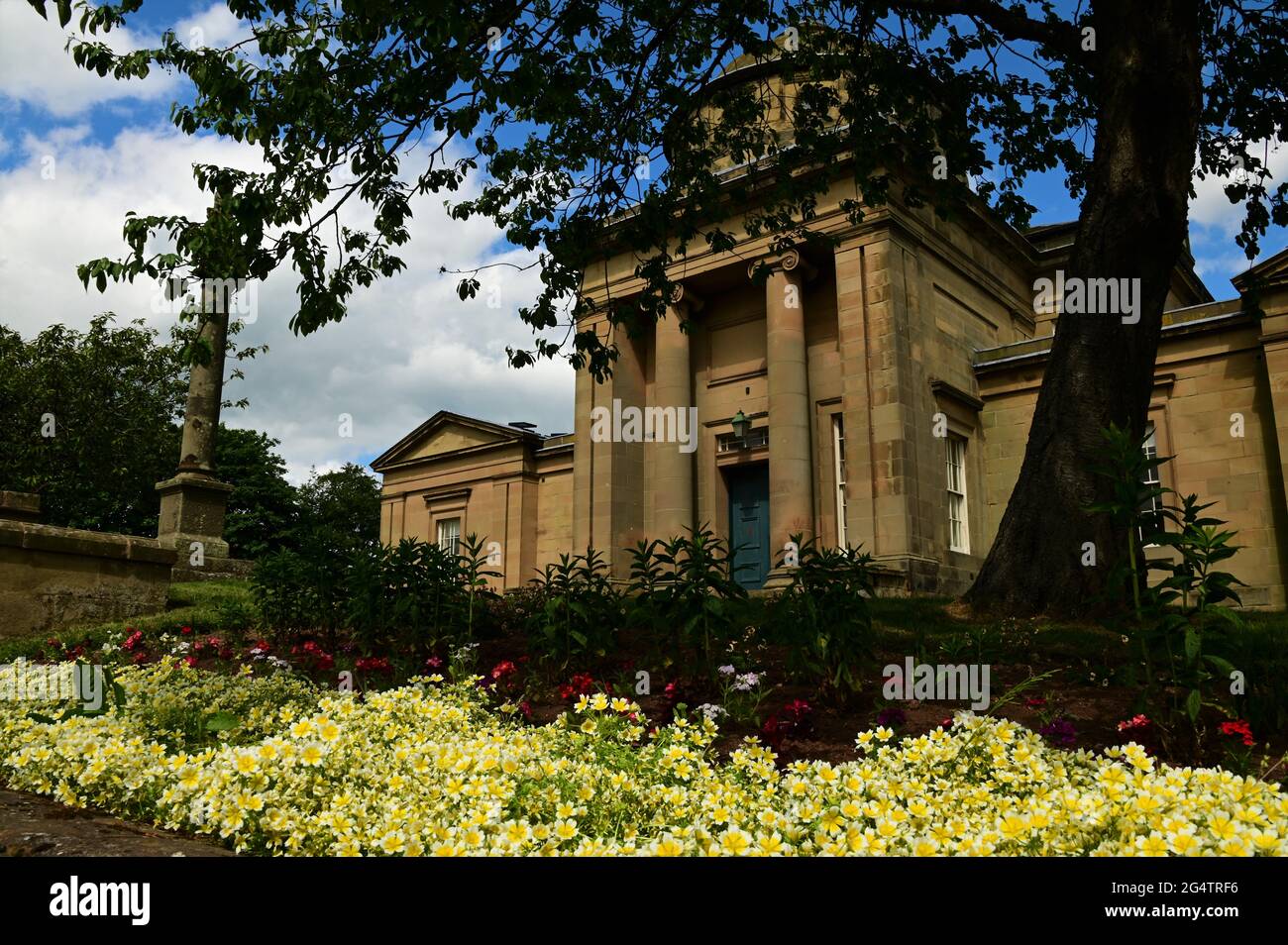 An exterior view of an old stone council building in the Scottish ...