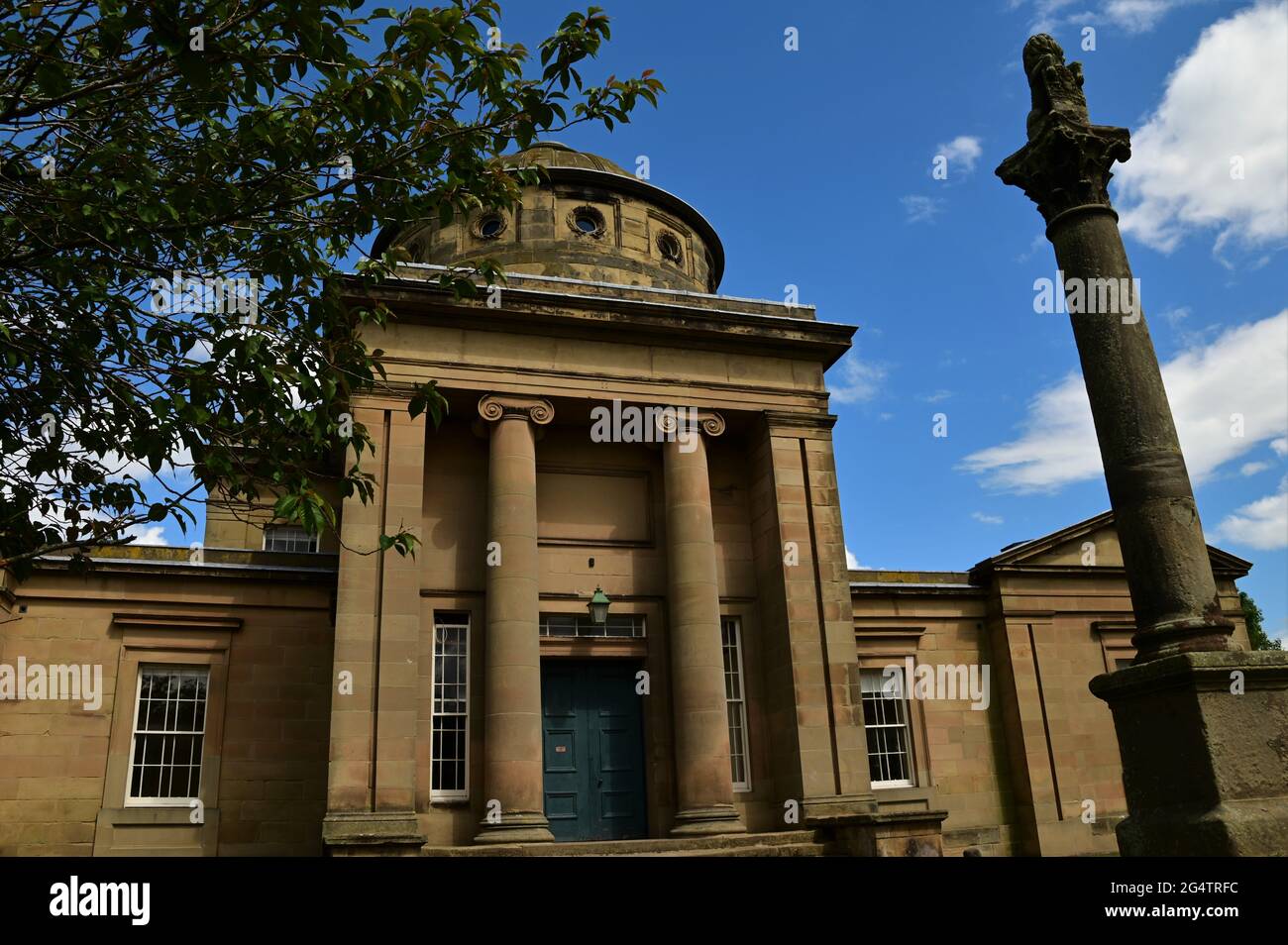 An exterior view of an old stone council building in the Scottish ...