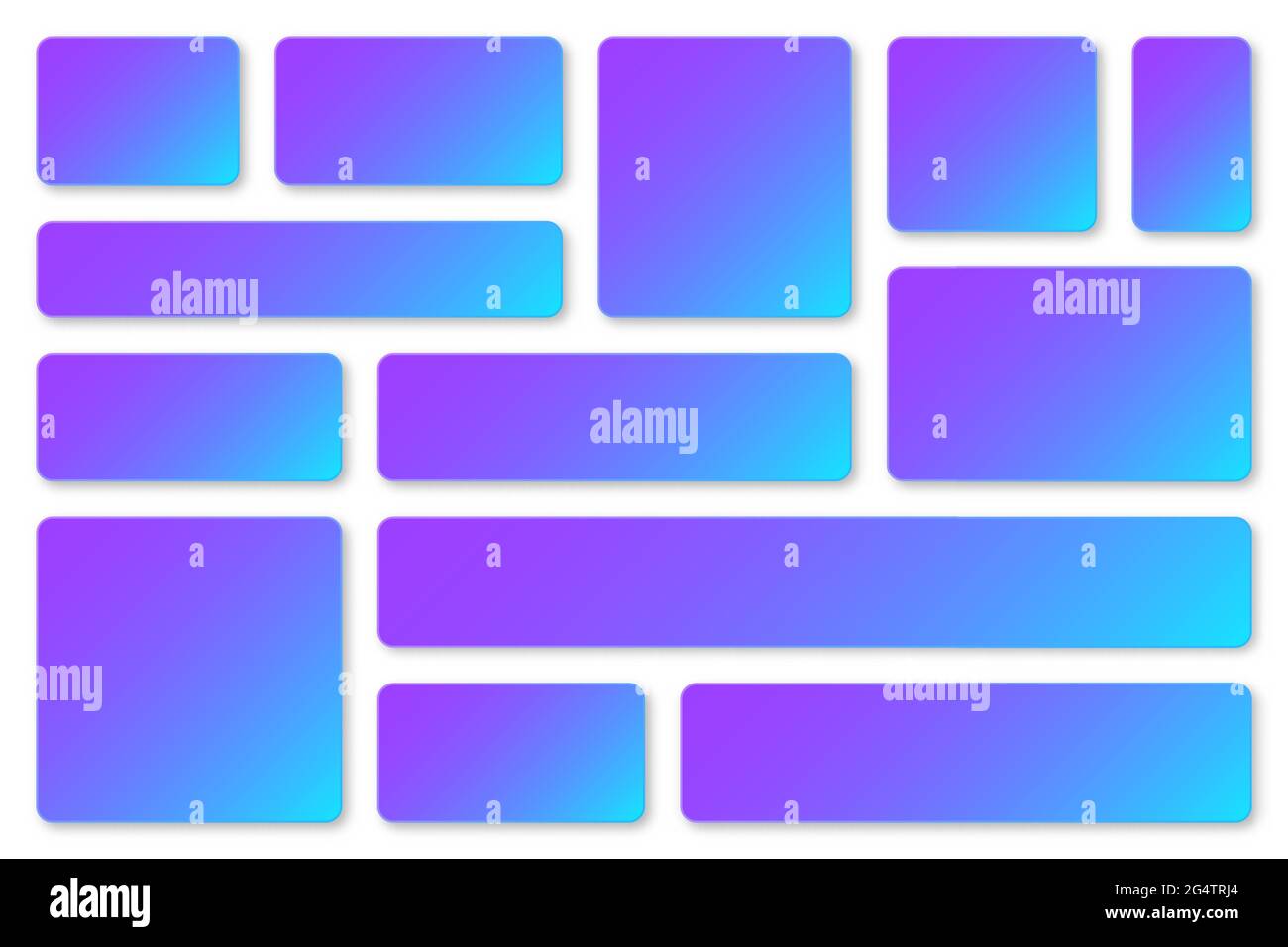 Modern colorful paper banners with blue and violet gradient. Adhesive ...