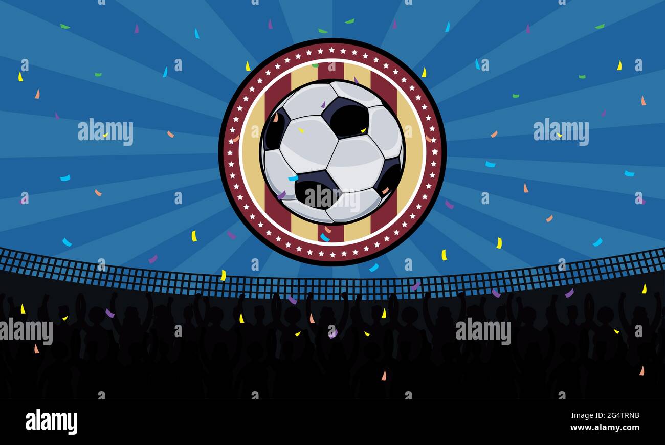 soccer stadium poster with balloon Stock Vector Image & Art - Alamy