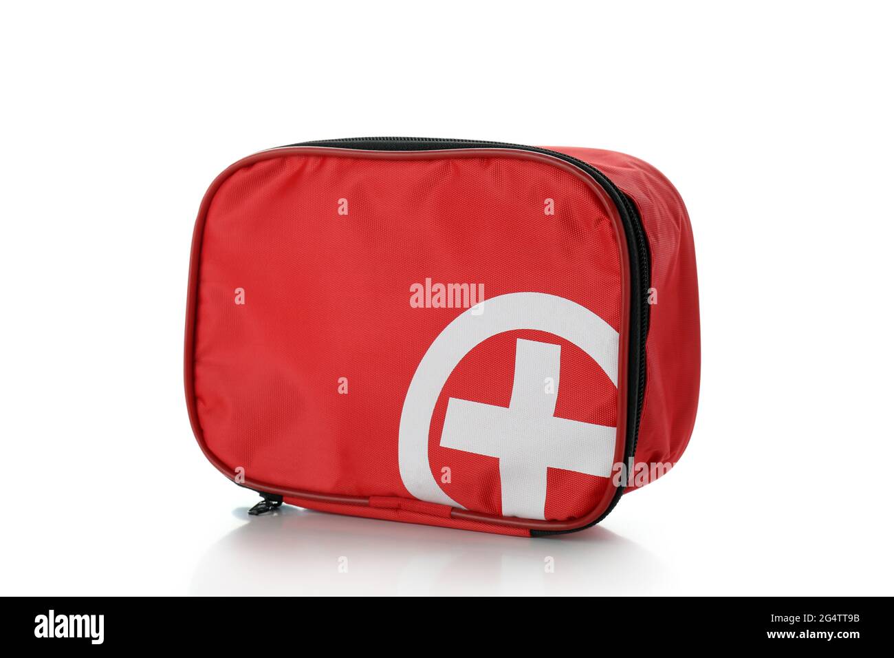 First aid medical kit isolated on white background Stock Photo - Alamy