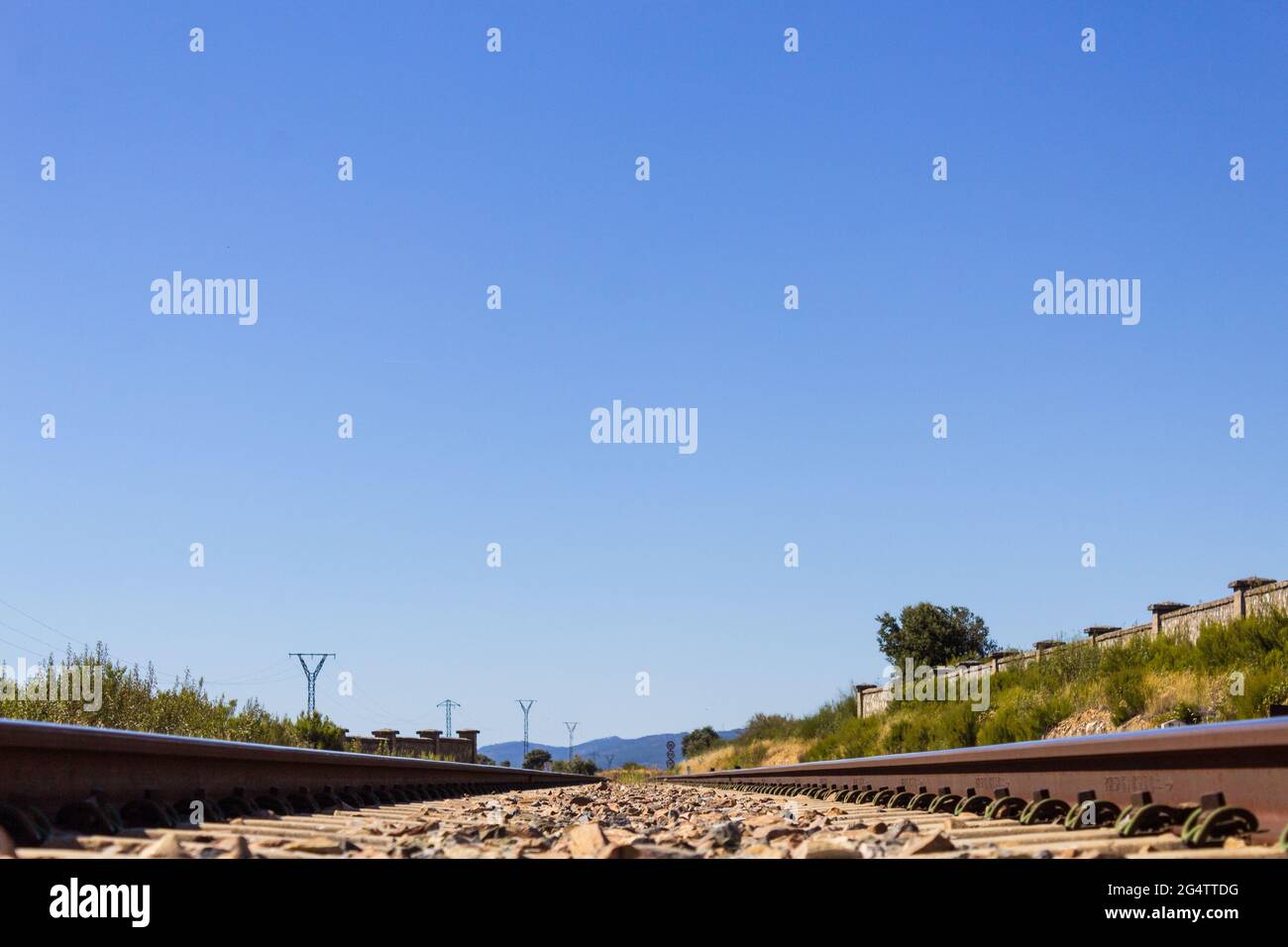 Abandoned train tracks Stock Photo - Alamy