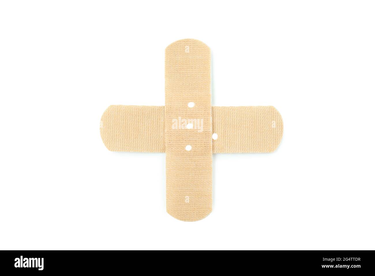 Cross made of medical patch, isolated on white background Stock Photo ...