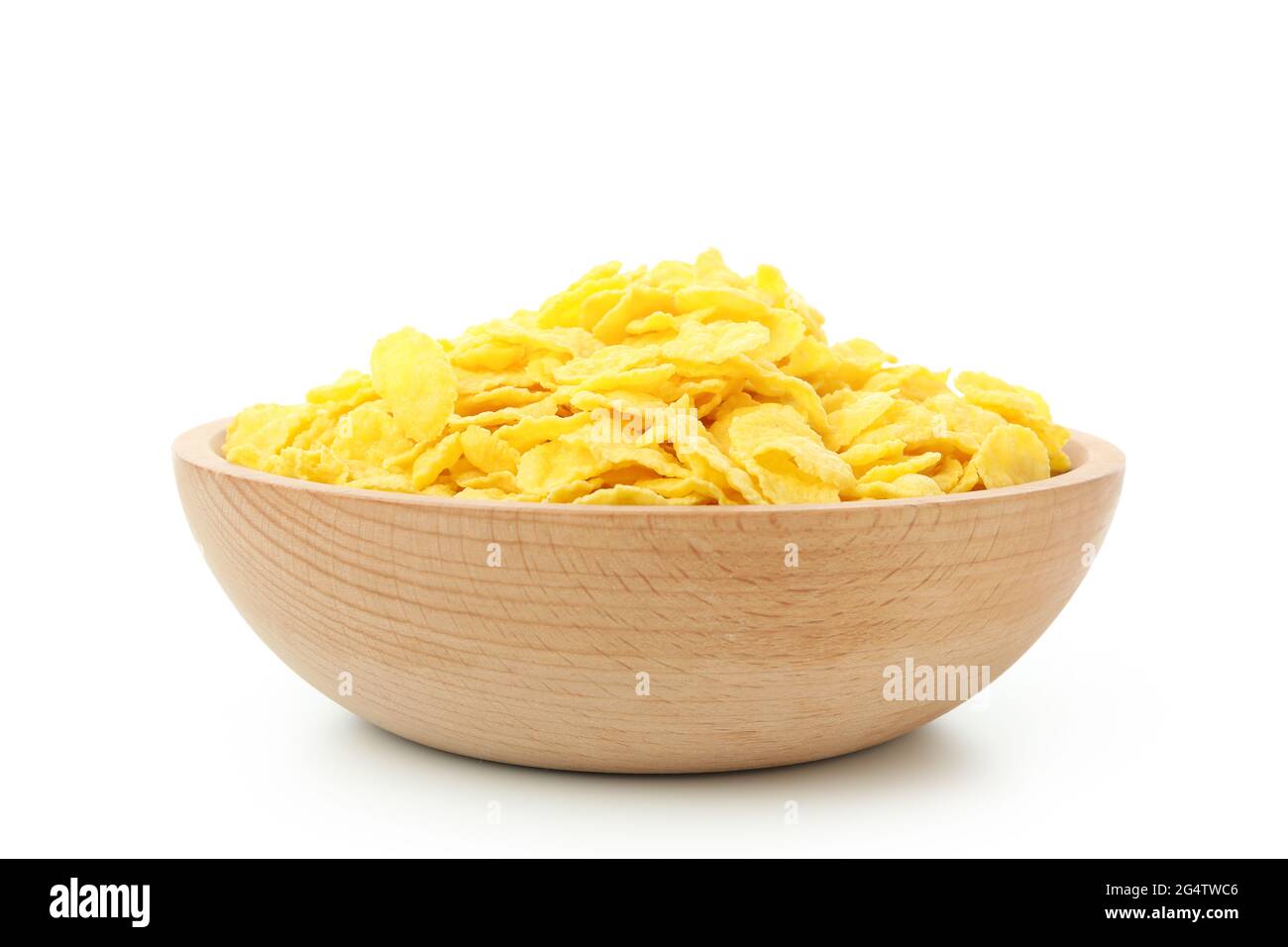 Bowl of corn flakes isolated on white background Stock Photo - Alamy