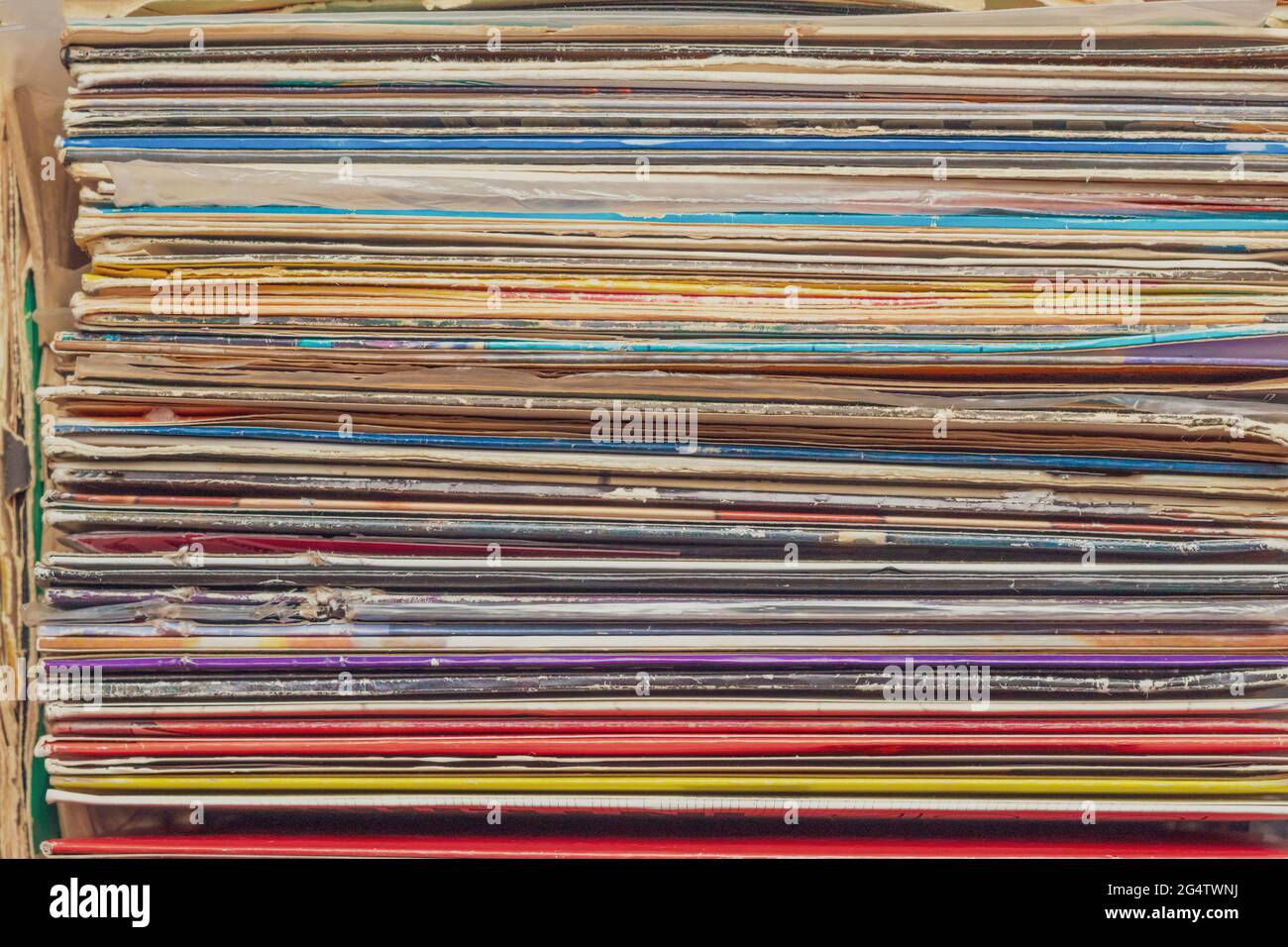 crate digging in vinyl record collection Stock Photo - Alamy