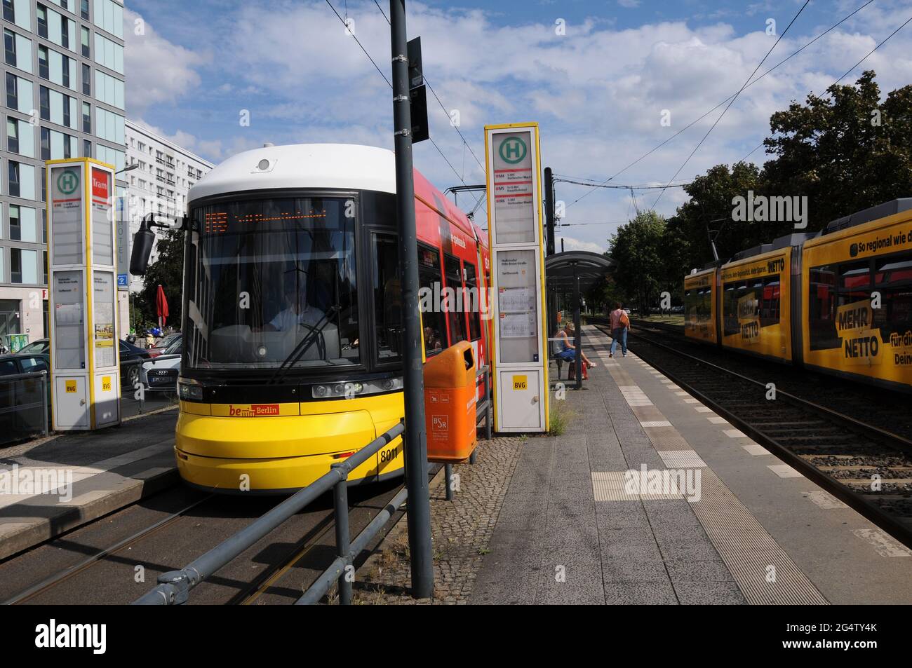 BERLIN/GERMANYDEUSCTHLAND / 10. AUGUST 2018. Tram public transportation ...