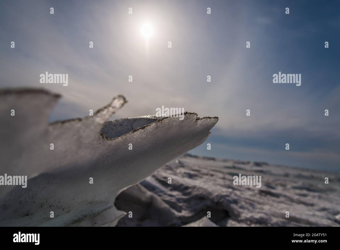 Dirty ice rock. Selective focus and shallow depth of field Stock Photo ...