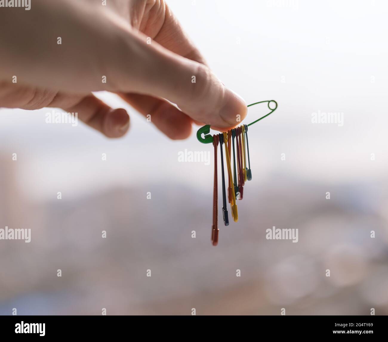 Safety pin cloth hi-res stock photography and images - Alamy