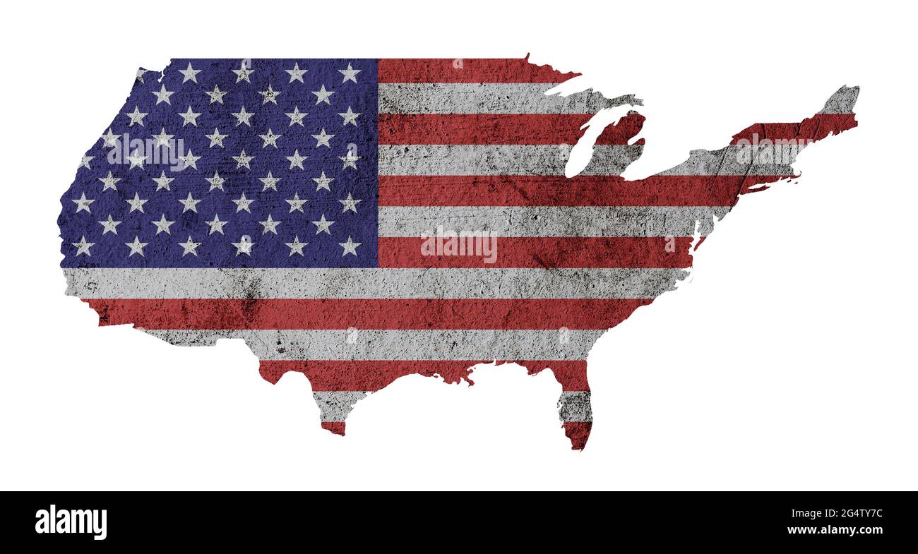United states map isolated white hi-res stock photography and images ...