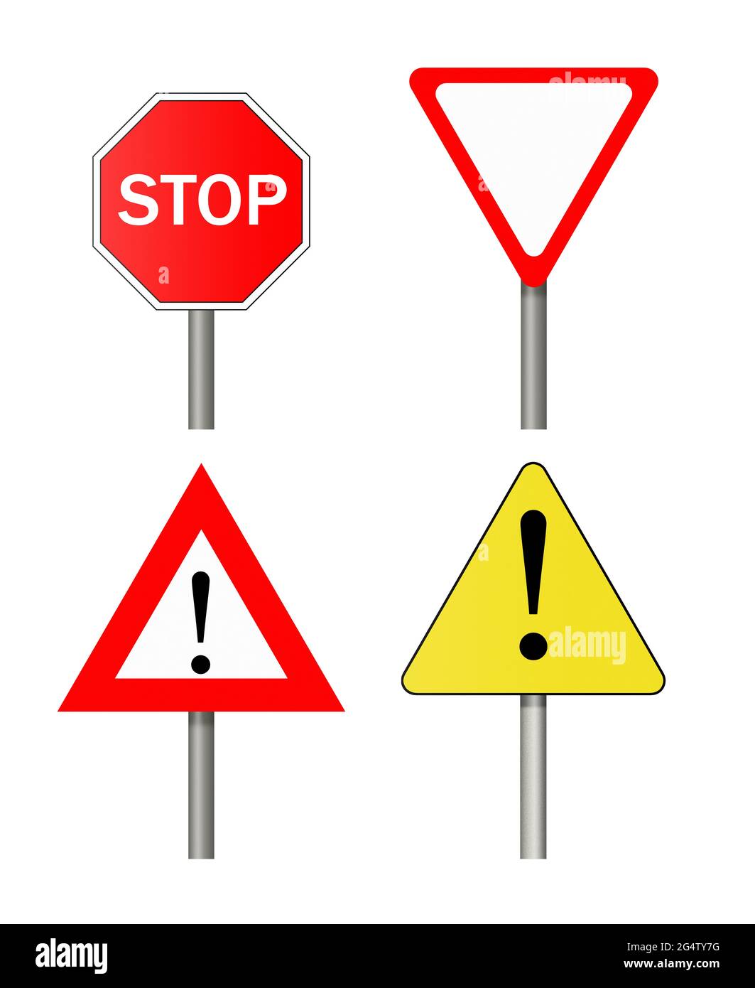Traffic sign isolated roundabout Cut Out Stock Images & Pictures - Alamy