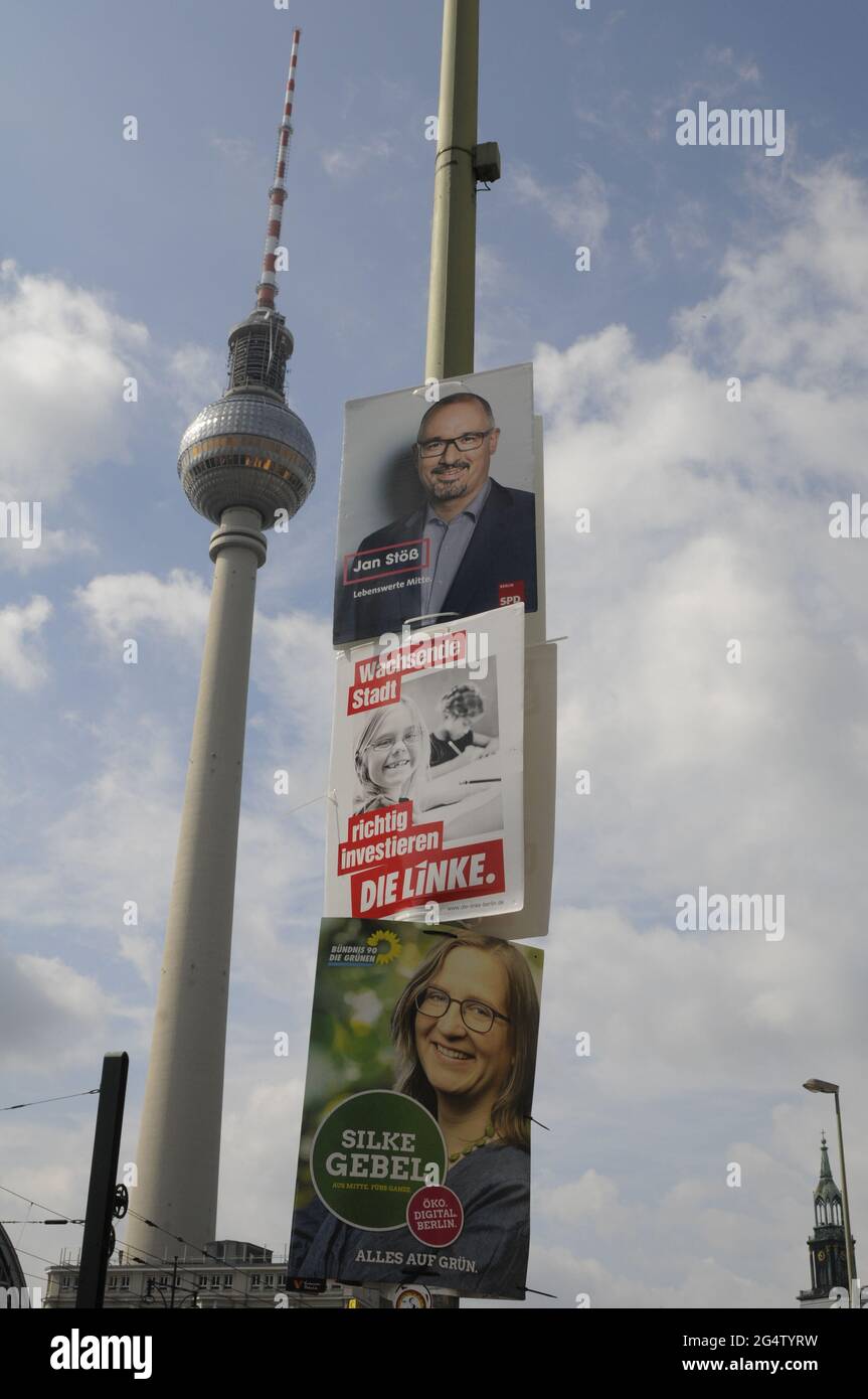 Berlin - Germany 13 August 2016- German local election posters and ...