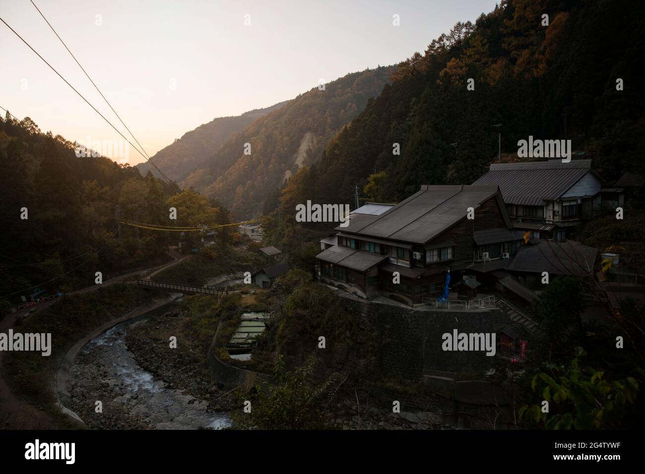 Buildings in rural area in Nagano, Japan Stock Photo - Alamy