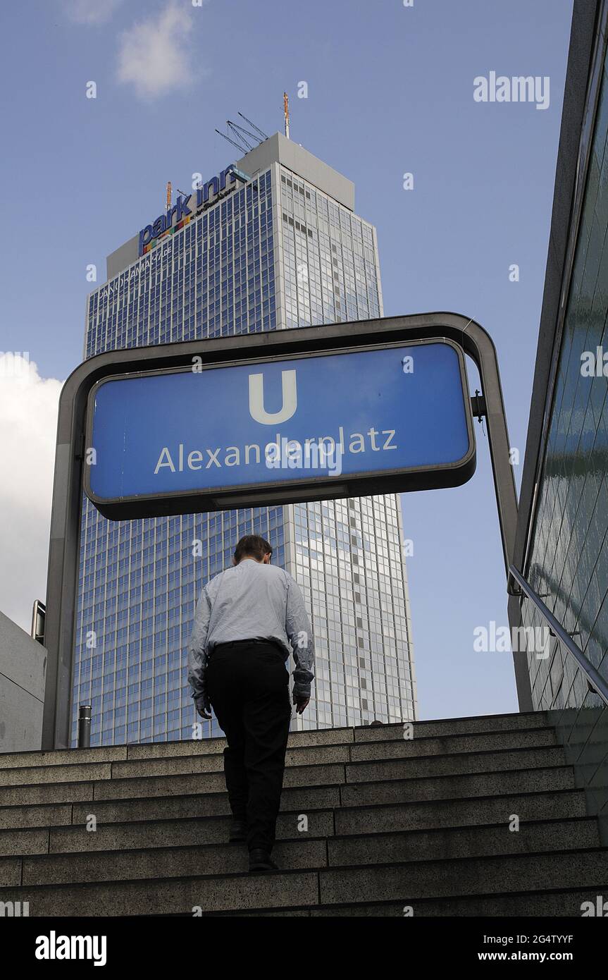 Berlin - Germany 13 August 2016-Male walks out from underground train ...