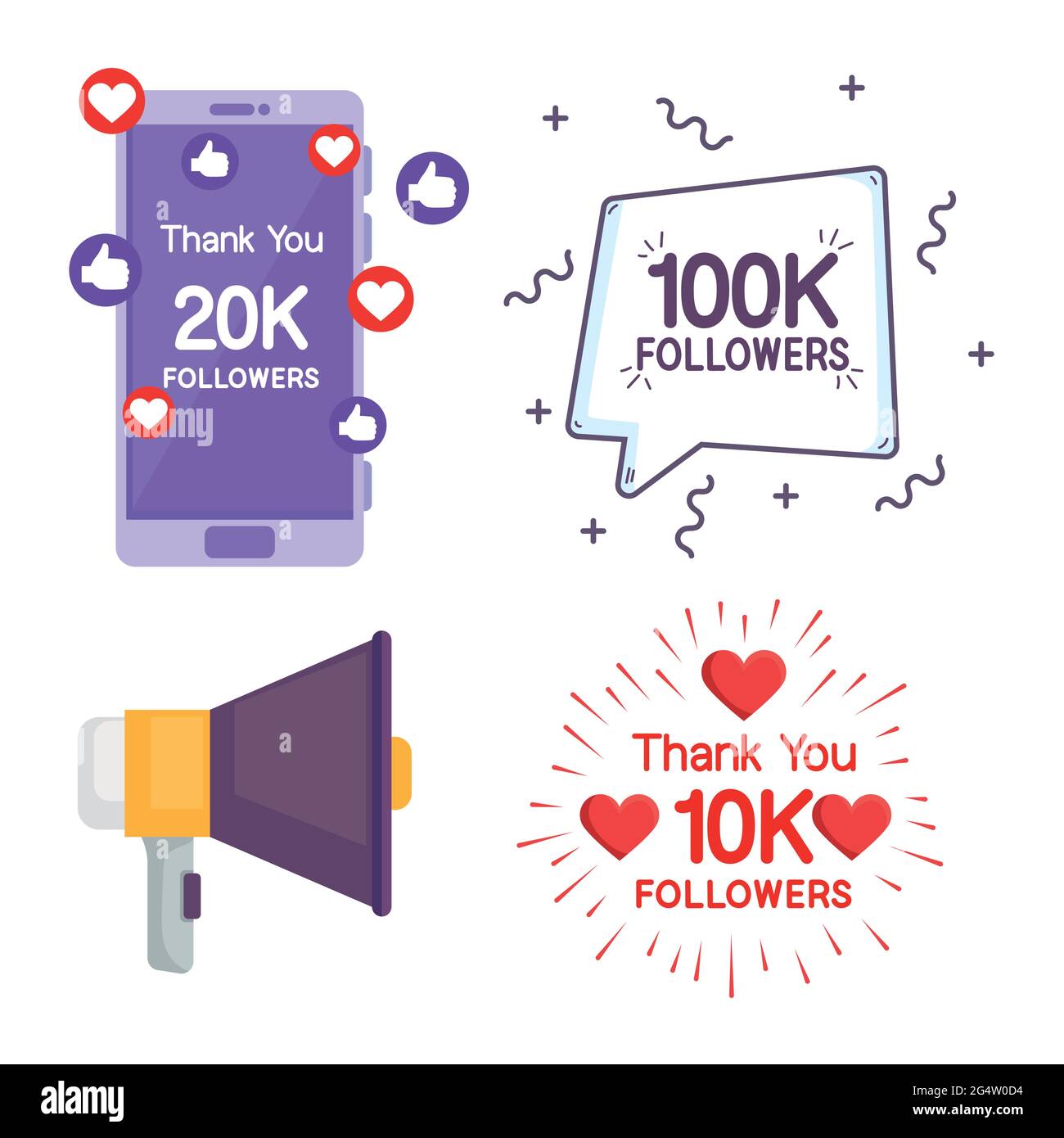 20k followers Cut Out Stock Images & Pictures - Alamy