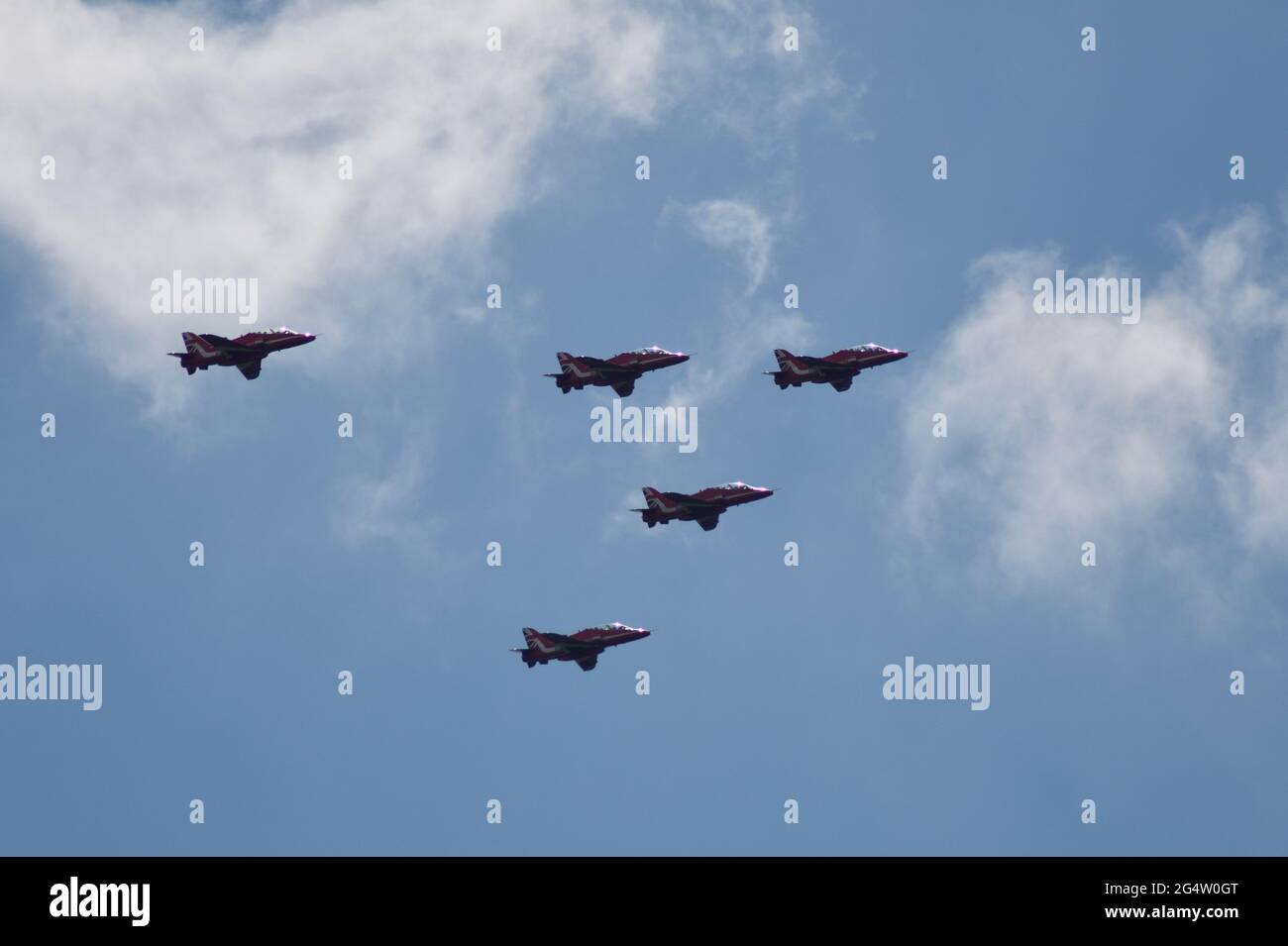 Red Arrows Aerobatic Display Team Stock Photo - Alamy