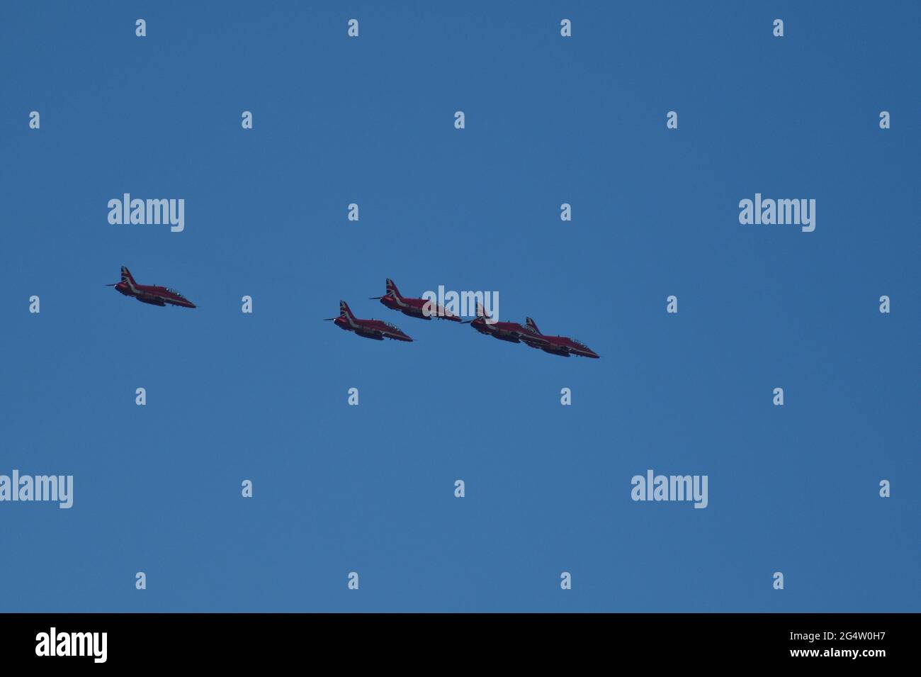 Red Arrows Aerobatic Display Team Stock Photo - Alamy