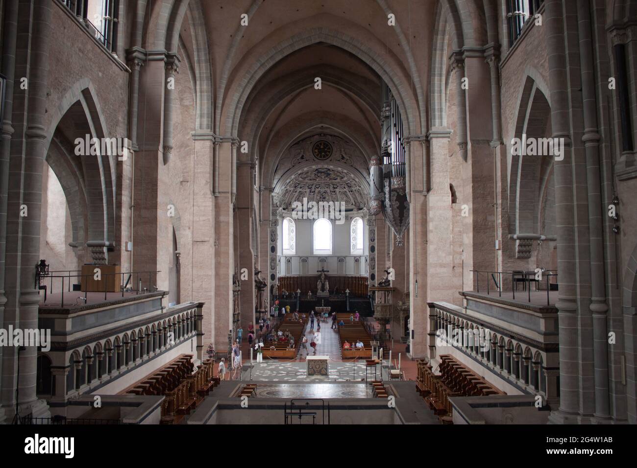 TRIER, GERMANY - AUGUST 3: Interior of Saint Peter Cathedral on August ...