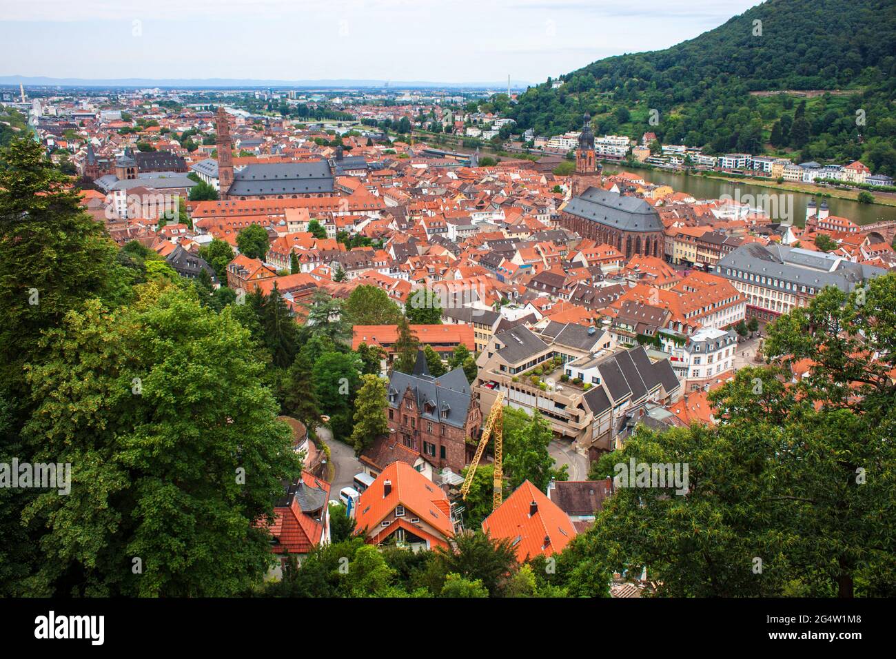 Heidelberg panorama castle germany cityscape hi-res stock photography ...
