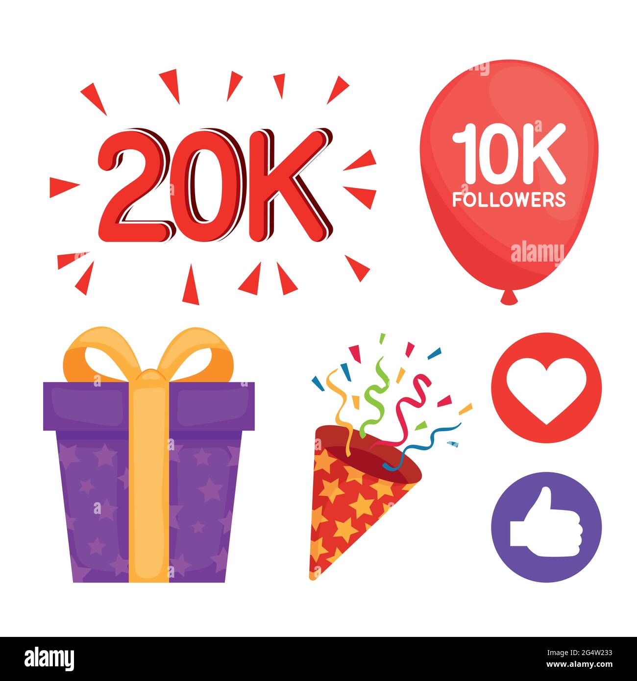 bundle labels followers Stock Vector Image & Art - Alamy
