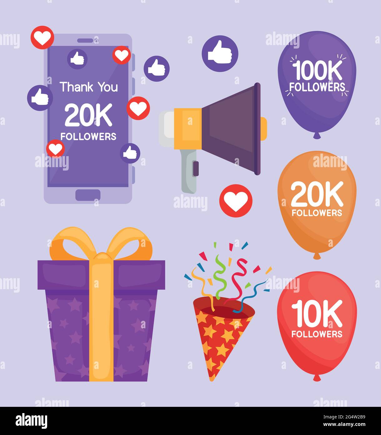 collection followers icons Stock Vector Image & Art - Alamy