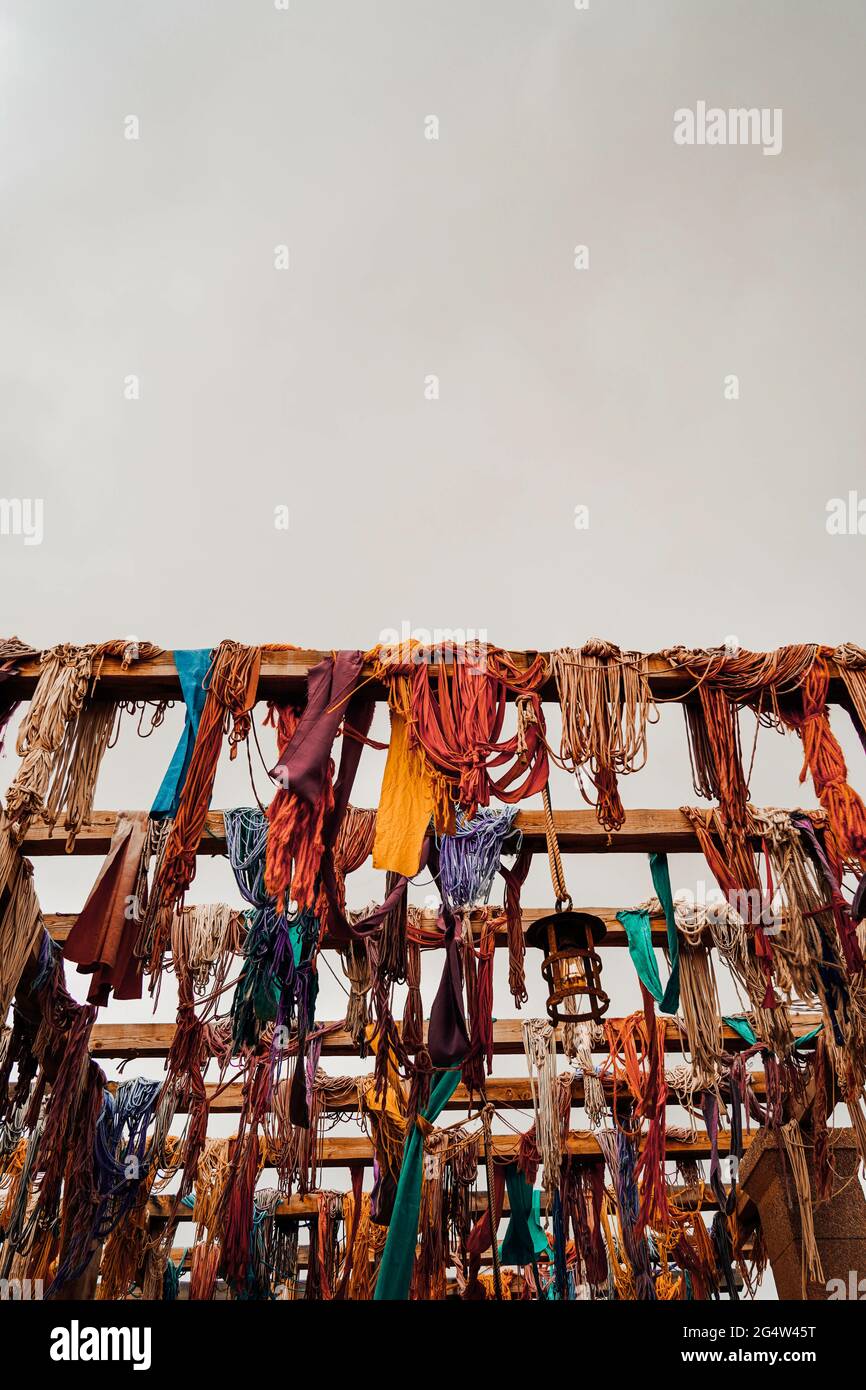 Ropes and rags of different colours Stock Photo - Alamy