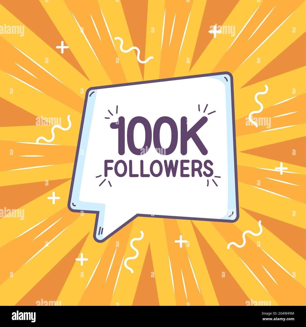 followers 100k poster Stock Vector Image & Art - Alamy