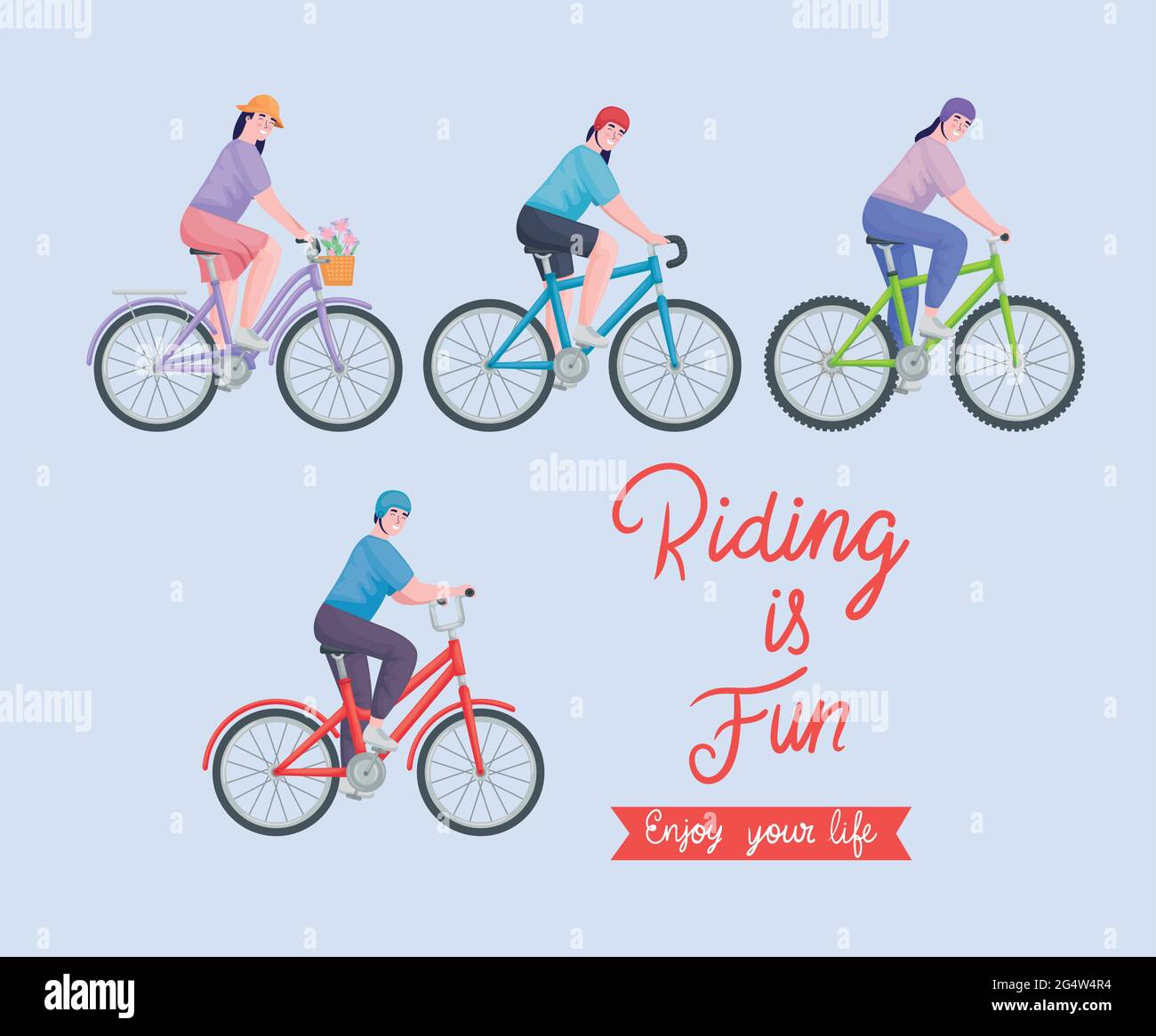 People and cycles Stock Vector Images - Alamy
