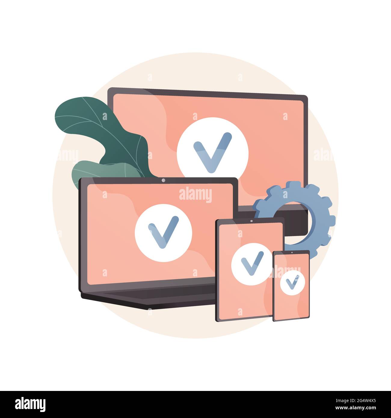 Cross-platform development abstract concept vector illustration Stock ...