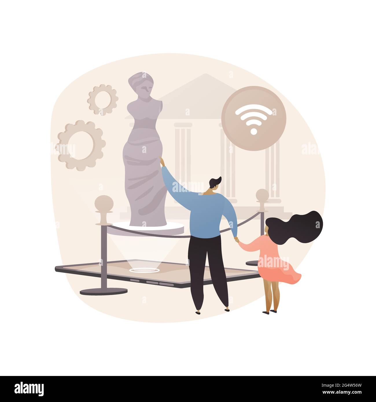 Online museum tours abstract concept vector illustration Stock Vector ...