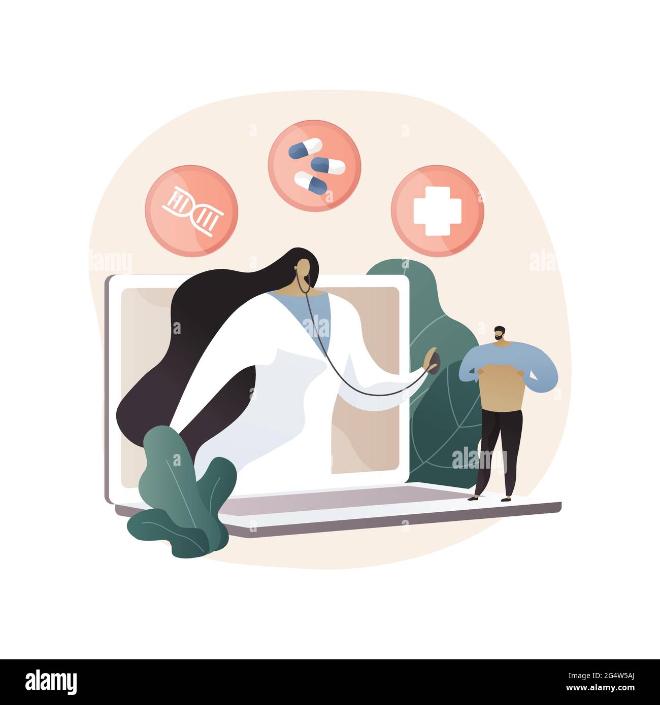 Telehealth abstract concept vector illustration Stock Vector Image ...