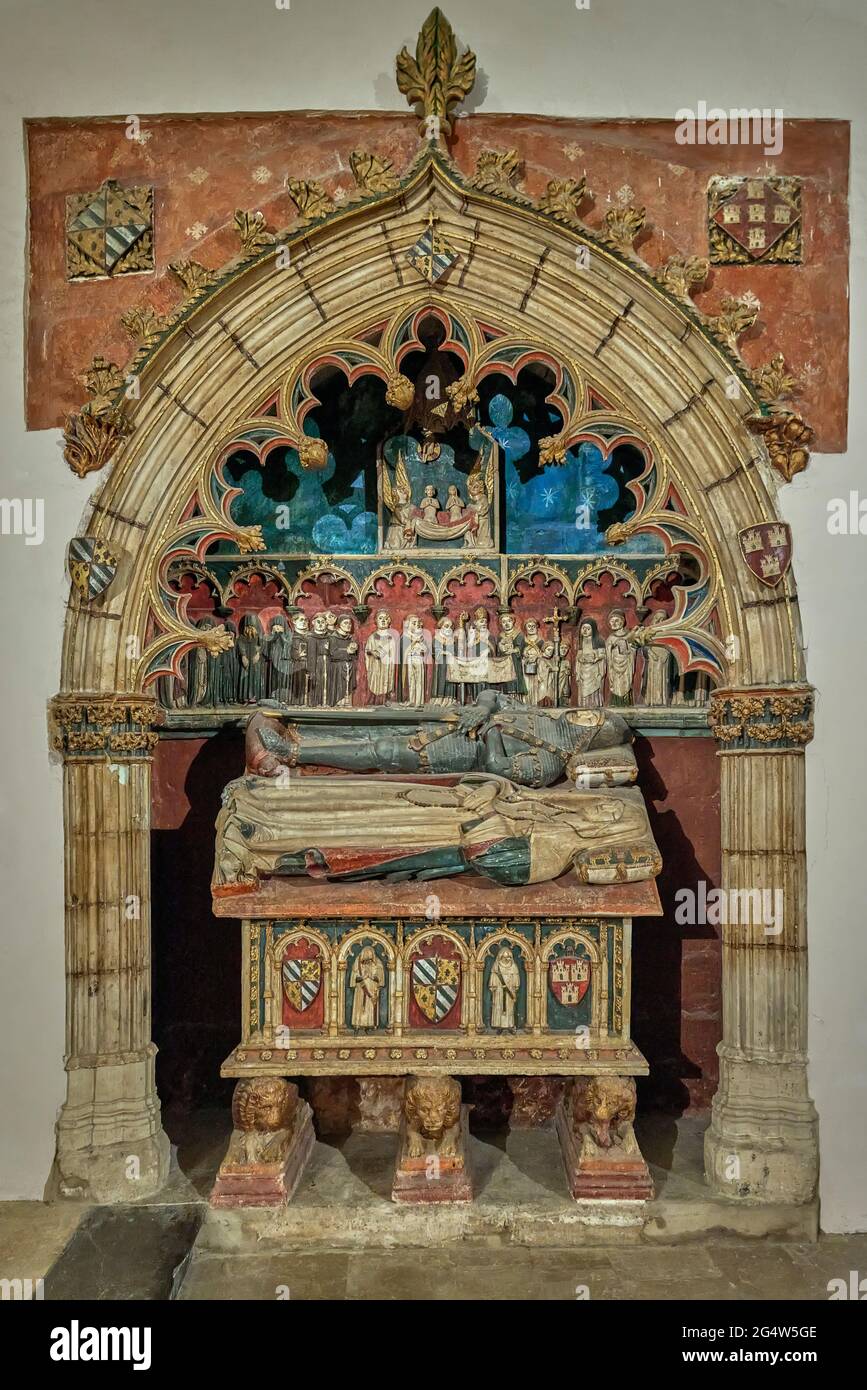 Sepulcher of the Vallterra family from the 14th century in the priory ...