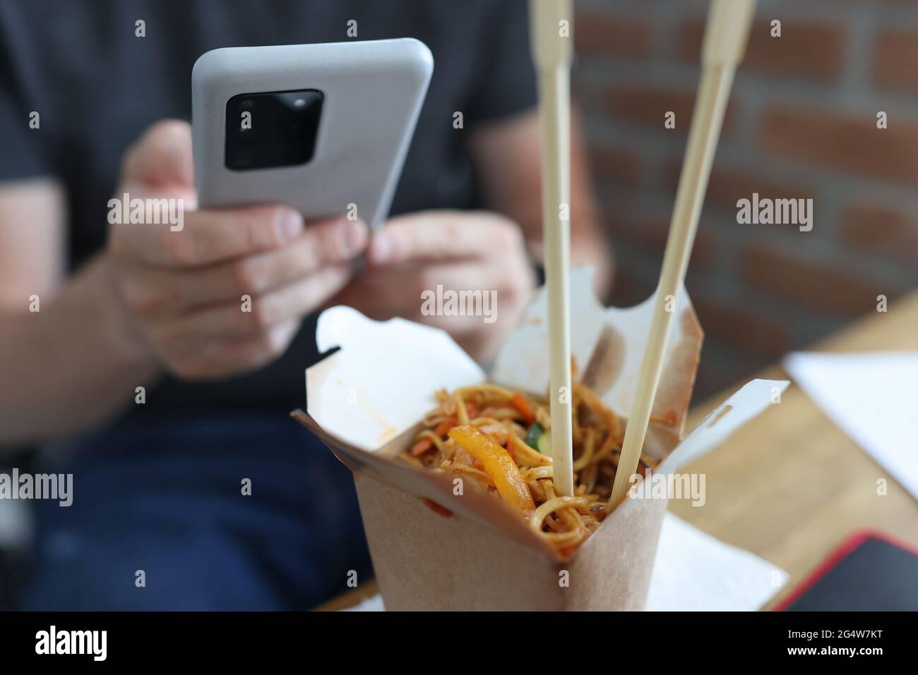 Food delivery executive hi-res stock photography and images - Alamy