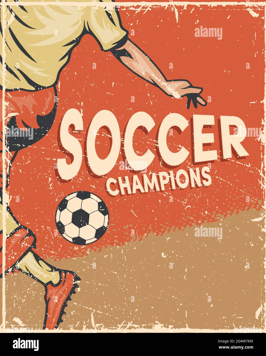 Soccer championship retro poster Stock Vector Images - Alamy