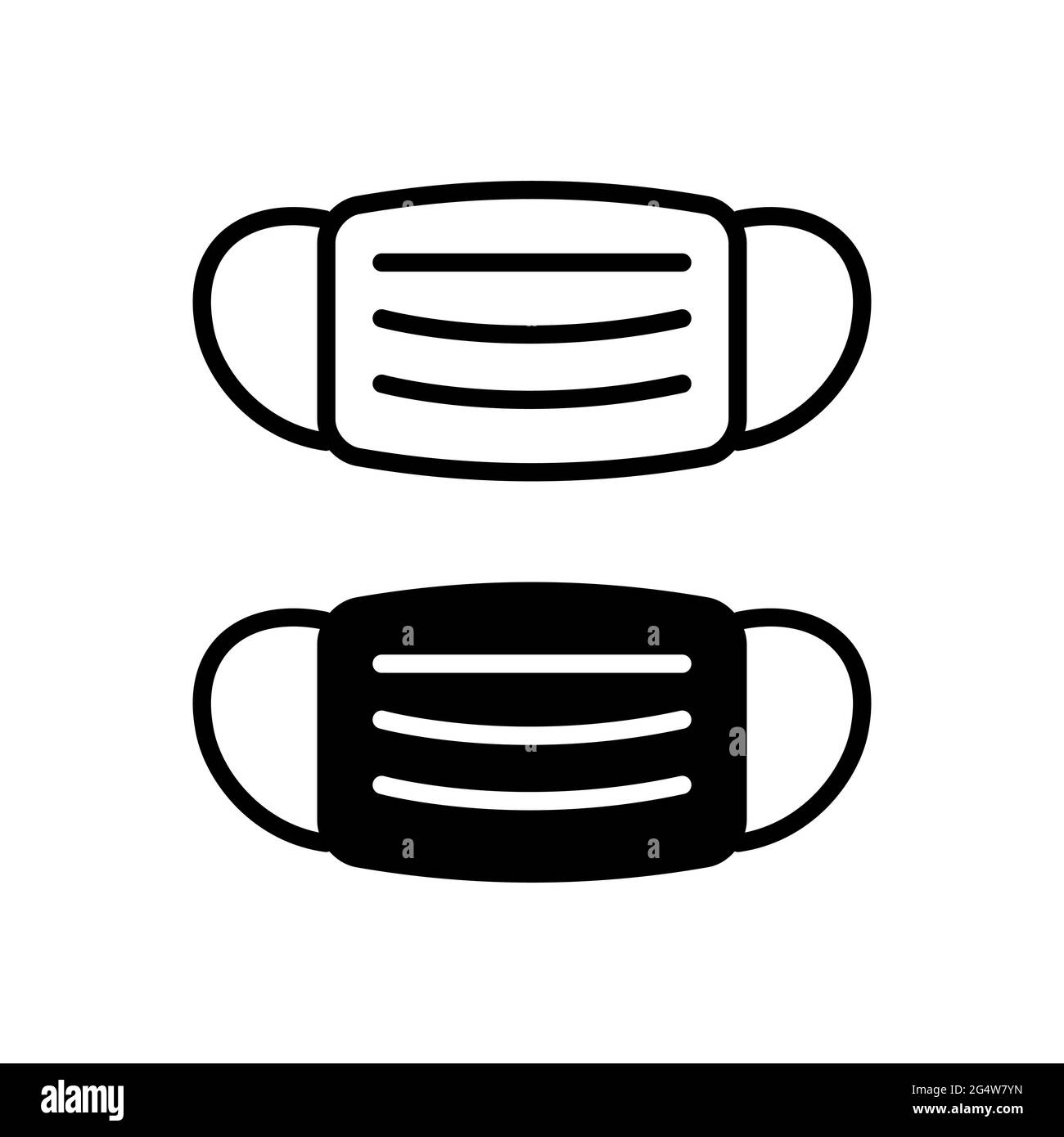 Respirator mask black line hi-res stock photography and images - Alamy